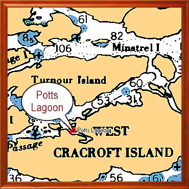 Nautical Miles From/To Potts Lagoon, W Cracroft Is.