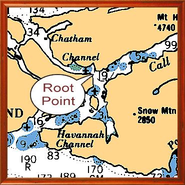 Nautical Miles From/To Root Point, E Cracroft Is.