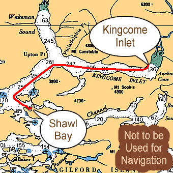 Kingcome Inlet to Shawl Bay