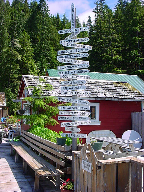 Sign Post In Sullivan Bay